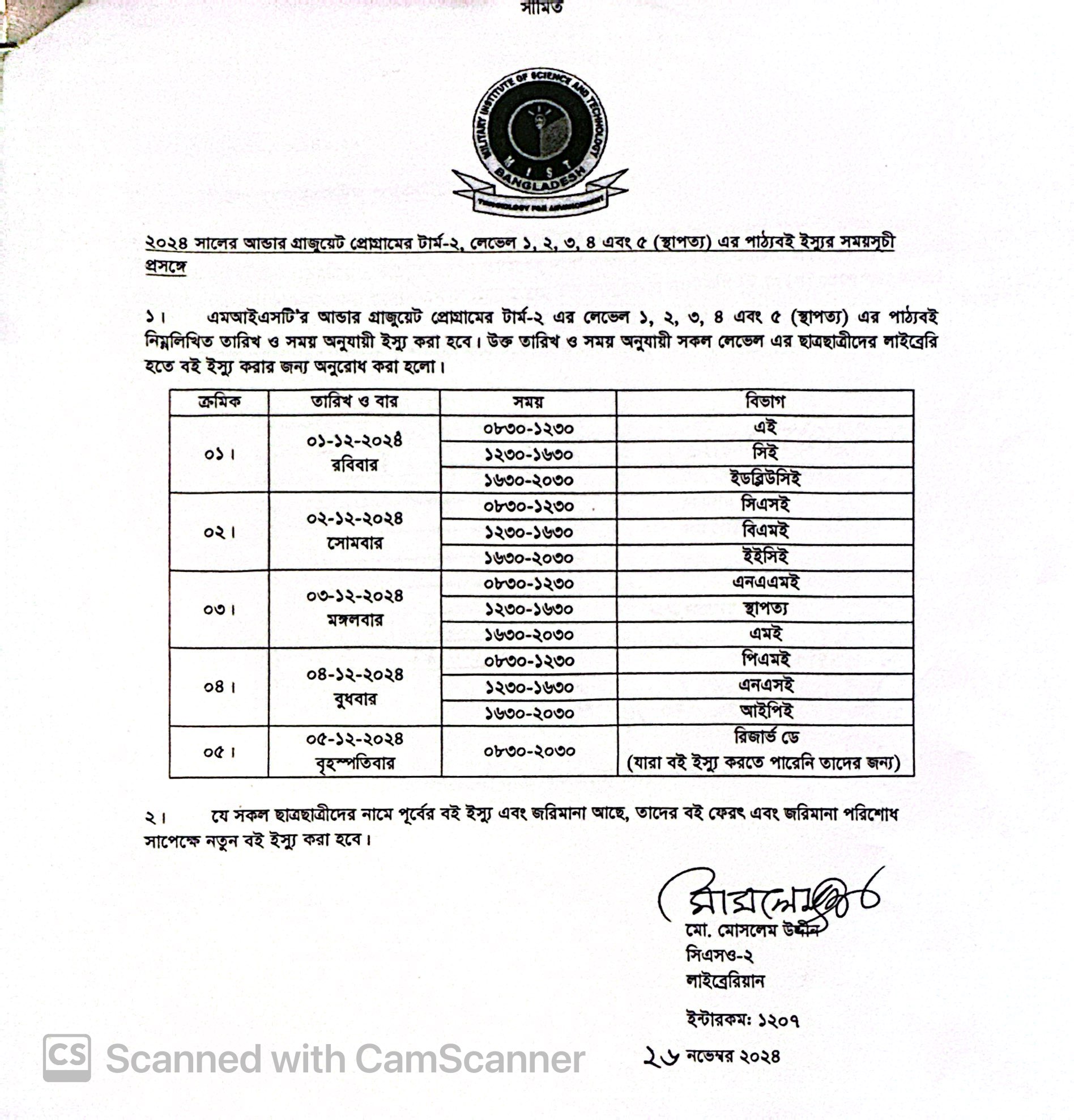 Military Institute of Science and Technology (MIST)